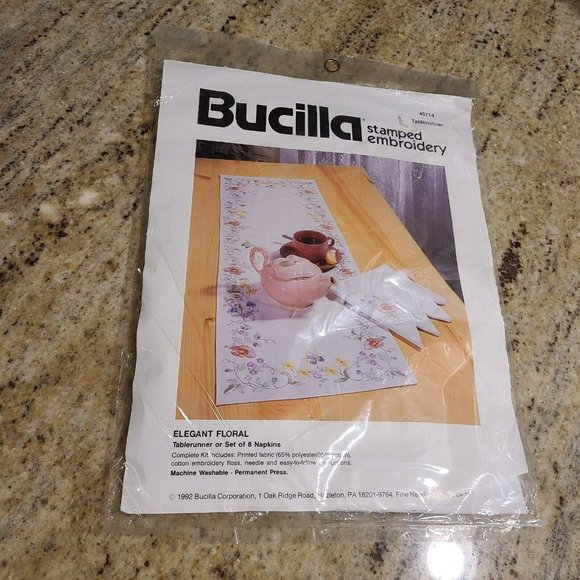 Bucilla | Accents | Bucilla Stamped Embroidery 992 Kit Floral Table ...